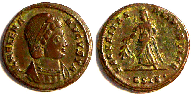 HELENA, Augusta, AD 324-330. Billon Centenionalis, Siscia mint. Struck ...