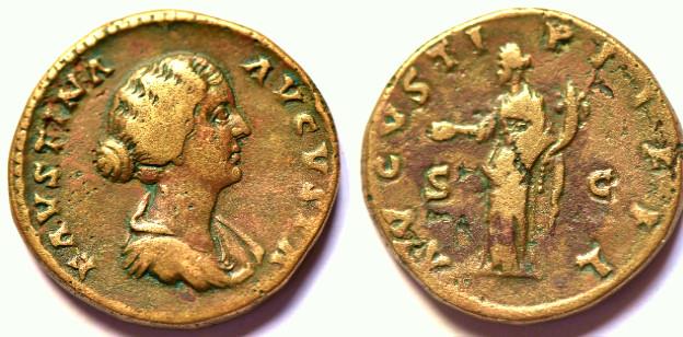 FAUSTINA II (Augusta, 147-175). AE Sestertius. Rome. | Roman Imperial Coins