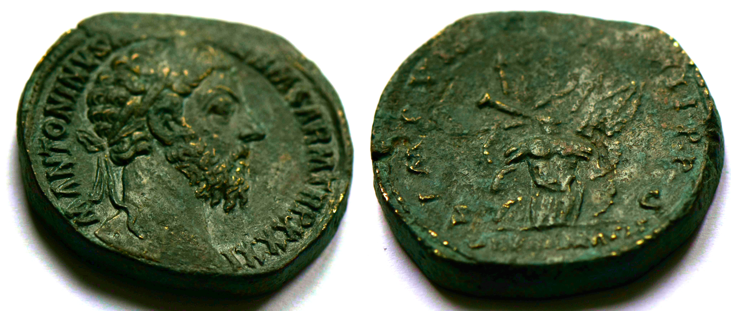 Marcus Aurelius 161–180 AE Sestertius circa 176-177 Pile of arms RARE