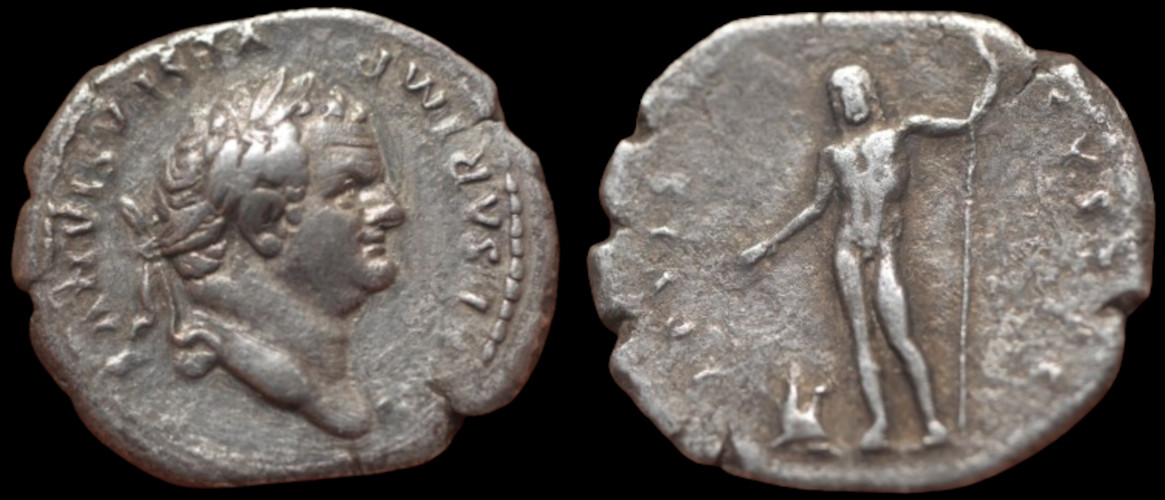 Titus, as Caesar, AR Denarius. Rome, AD 76. | Roman Imperial Coins