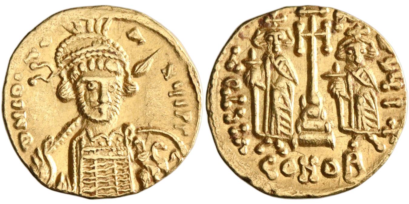 Byzantine, Constantine IV, gold solidus, Constantinople, officina I ...