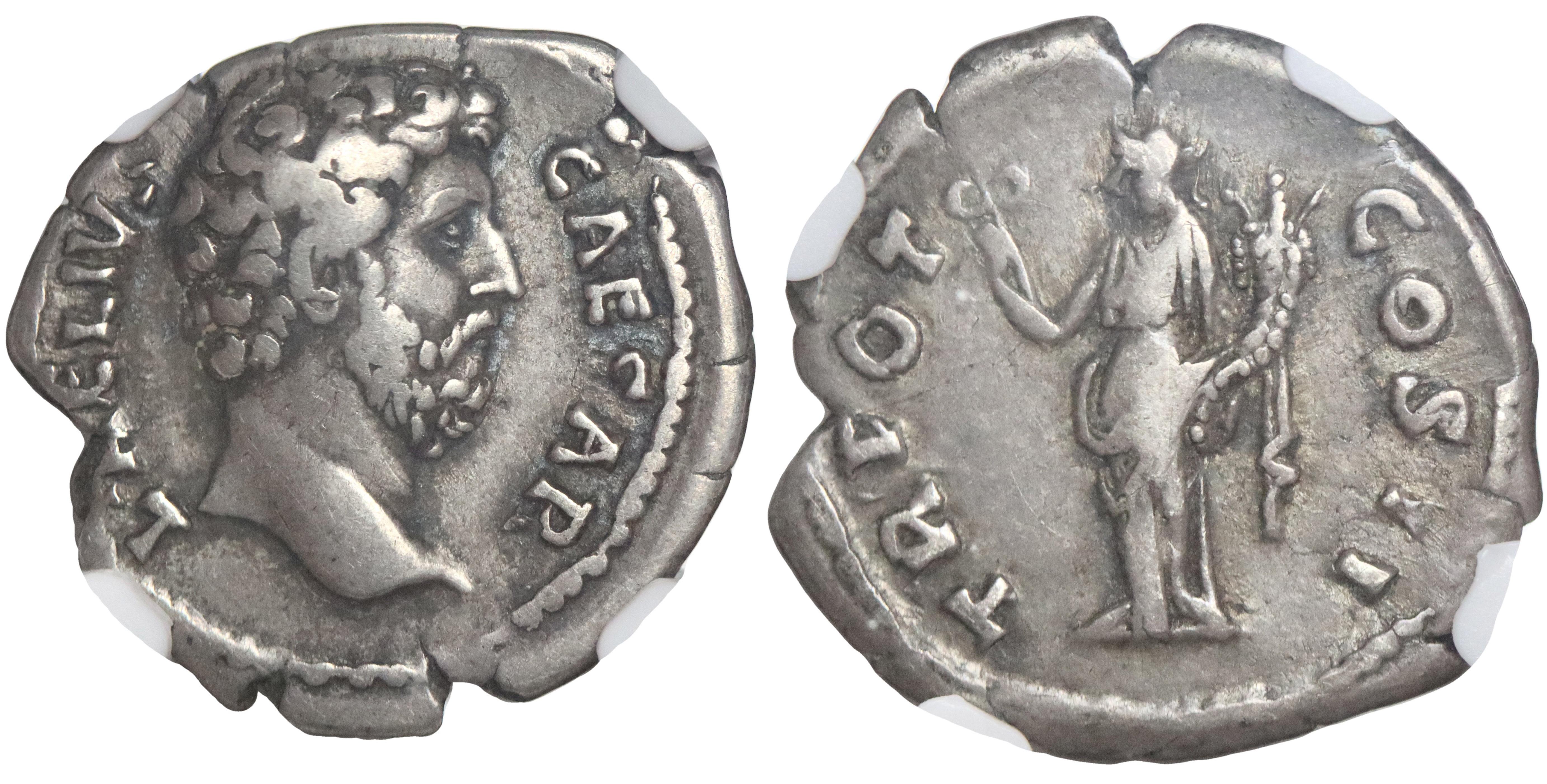 Roman Empire, Aelius Caesar, silver denarius, Rome, 136-138 CE ...