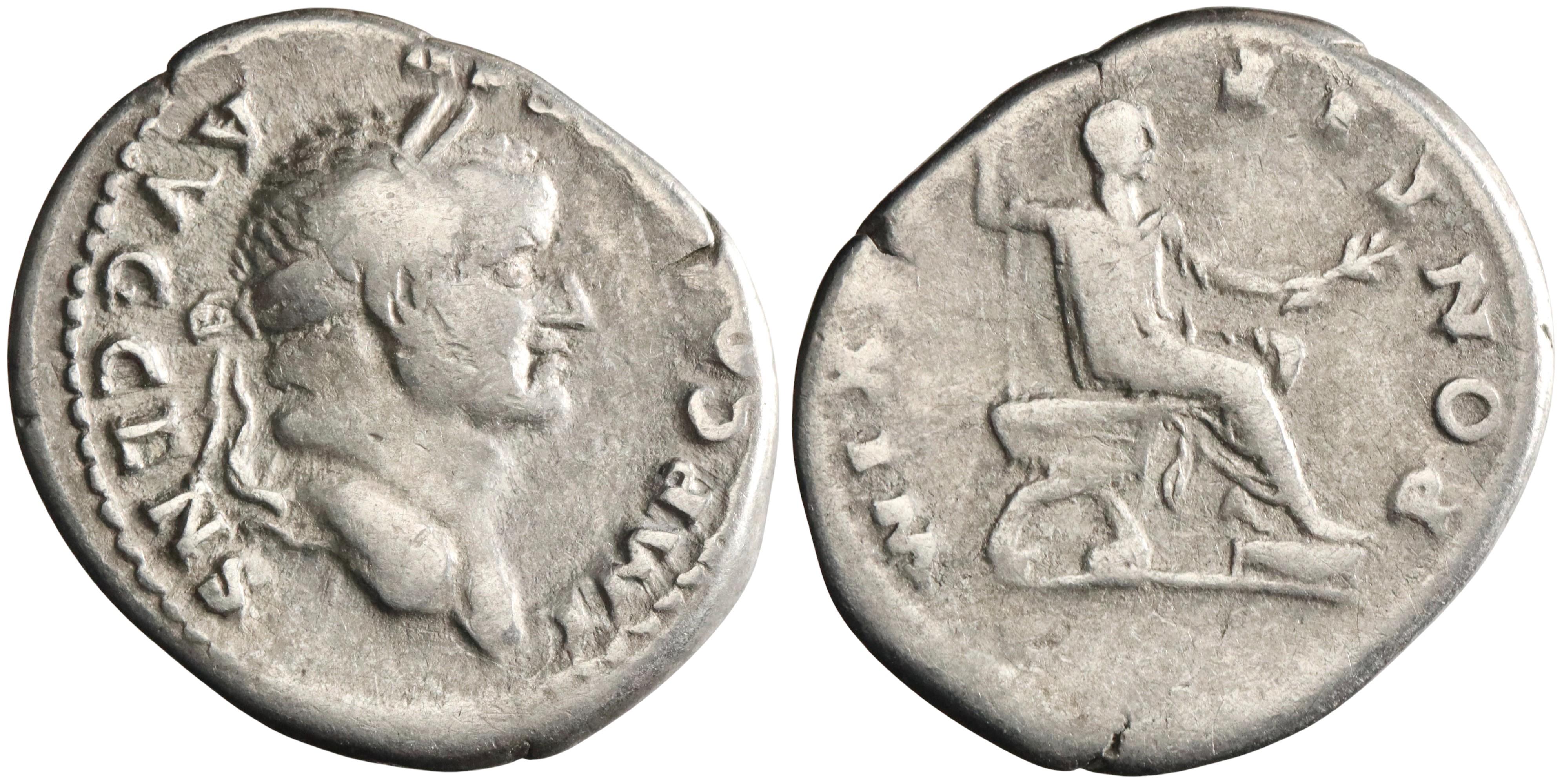 Roman: Vespasian (69-79), silver denarius (3.02g), Rome mint, 73 CE ...