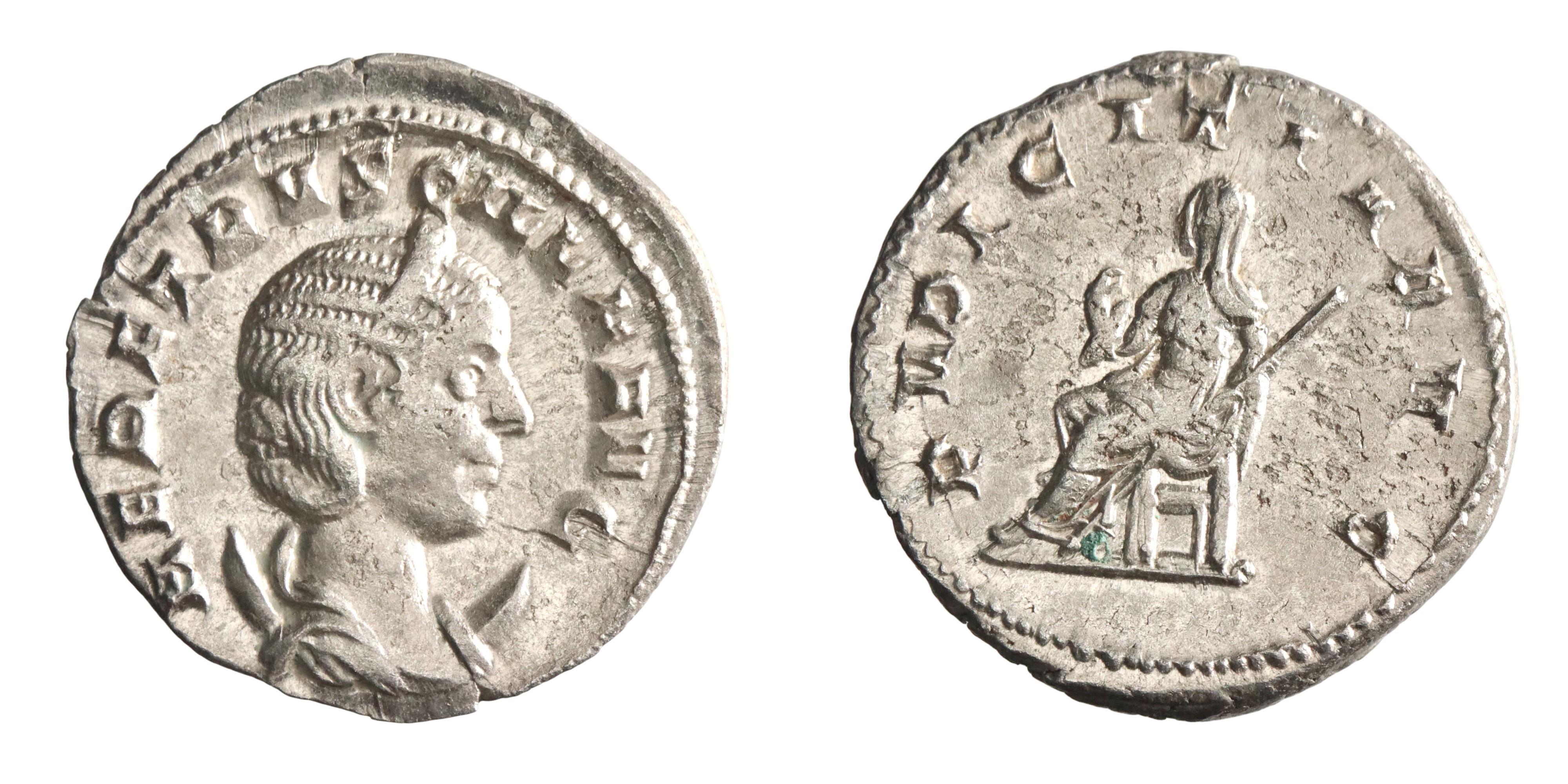 Roman: Herennia Etruscilla (249-251), silver antoninianus (4.28g), Rome ...