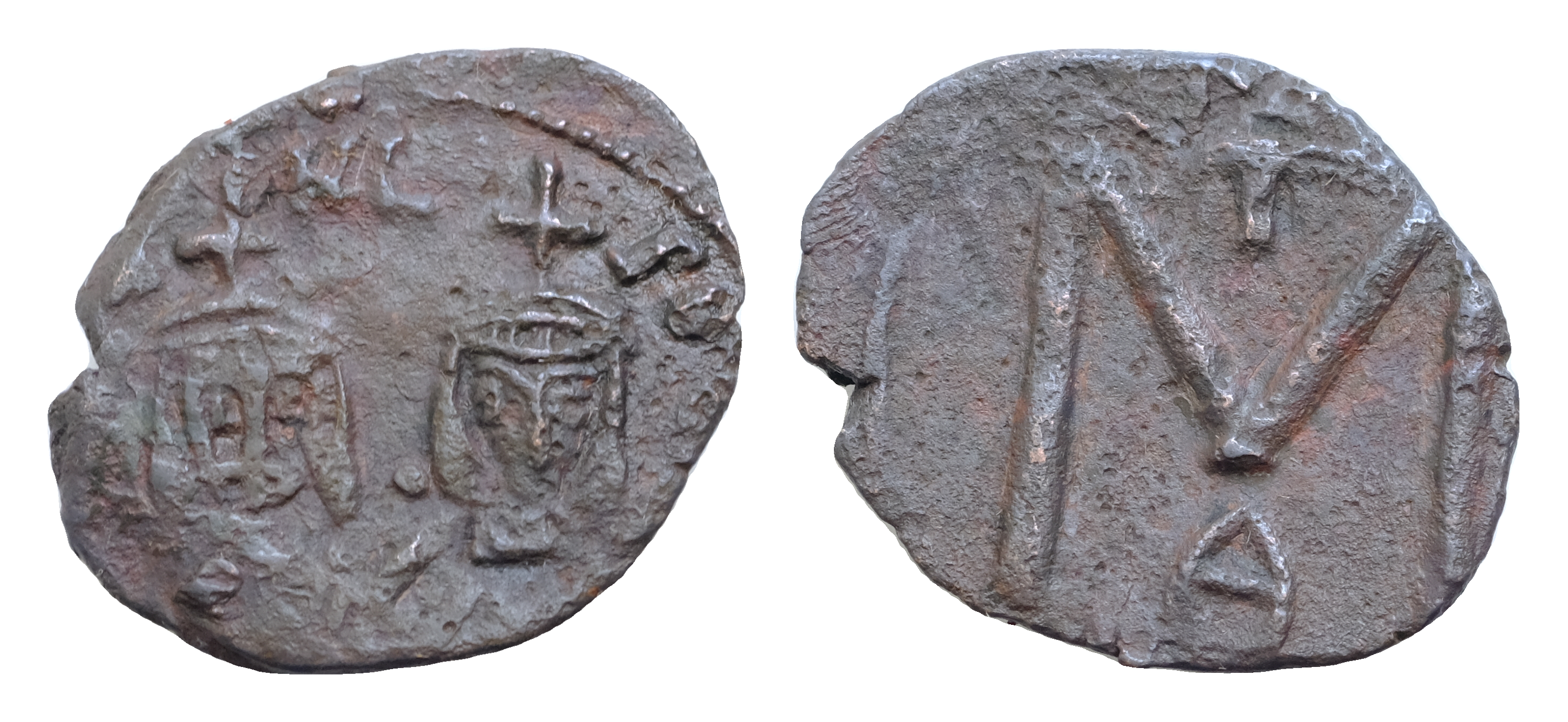 Michael II with Theophilus AD 820-829. Syracuse Follis Æ22 mm., 2,7g ...
