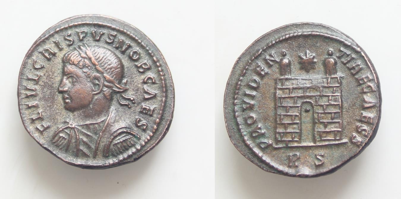 CRISPUS, Caesar. 317-326 AD. Æ Follis (19mm - 3,1g). Rome mint. Struck ...