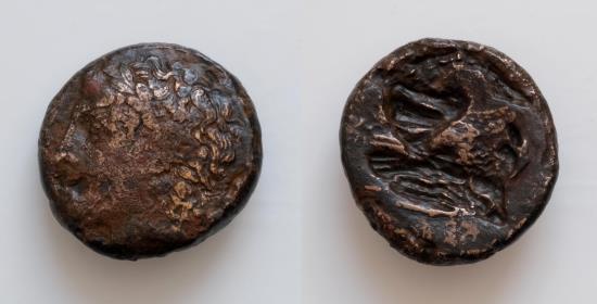 SICILY. Akragas. Phintias (287-279 BC). Æ (19mm, 9g). Laureate head of ...