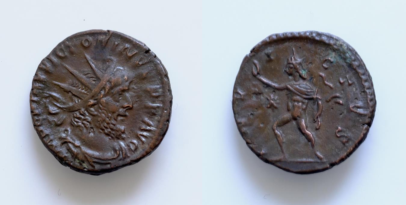 Victorinus. Romano-Gallic Emperor, AD 269-271. Antoninianus (18mm, 3.2g ...