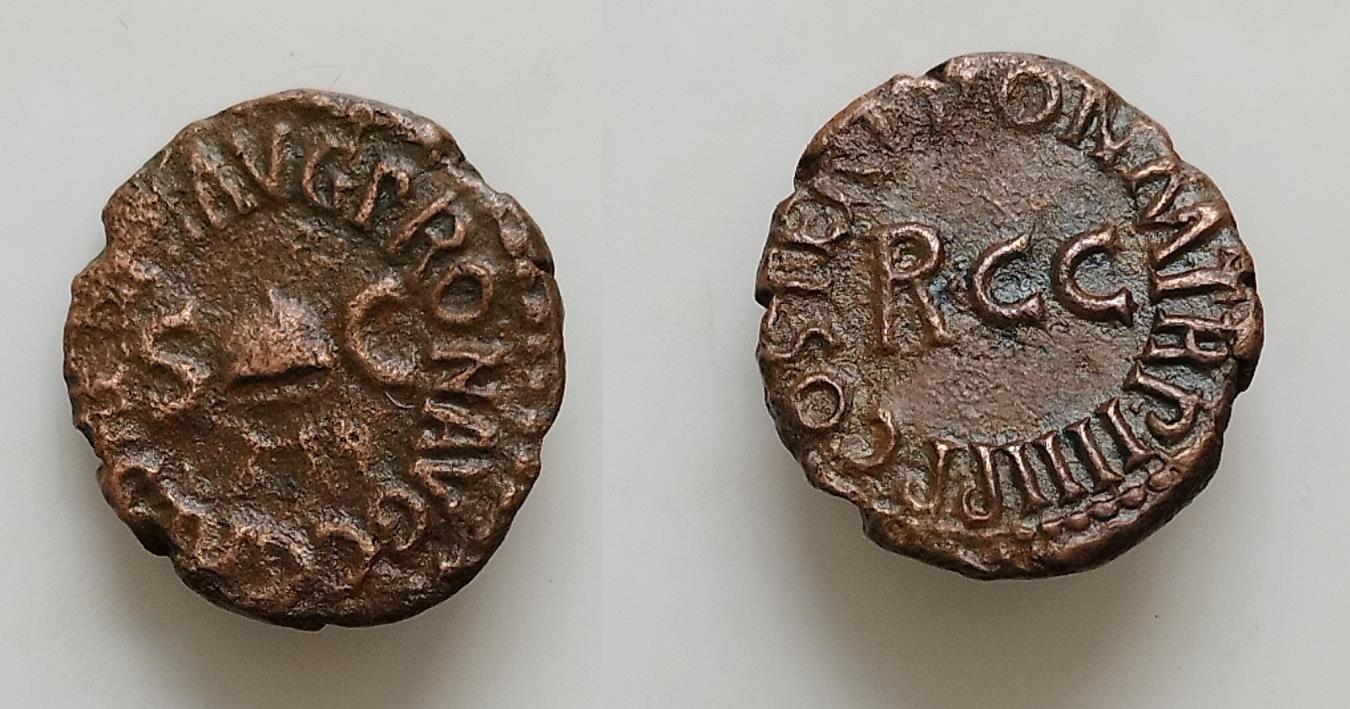 Gaius (Caligula). AD 37-41. Æ Quadrans (17mm, 2,6 g,). Rome mint ...