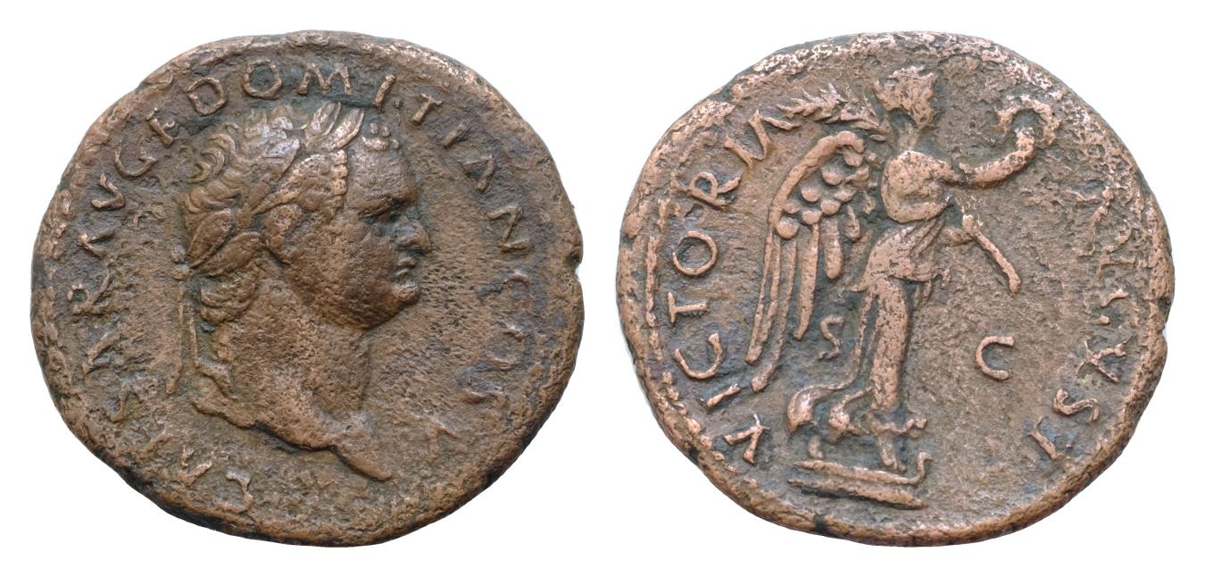 Domitian. Æ26mm As (9,5g), as Caesar, AD 69-81. Rome, under Vespasian ...
