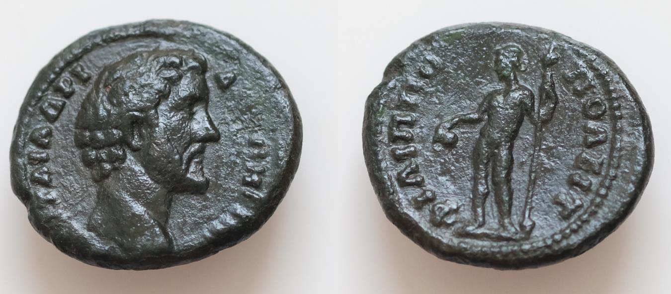 THRACE. Philippopolis. Antoninus Pius, 138-161. AE 18mm, 4,7g Dionysos ...