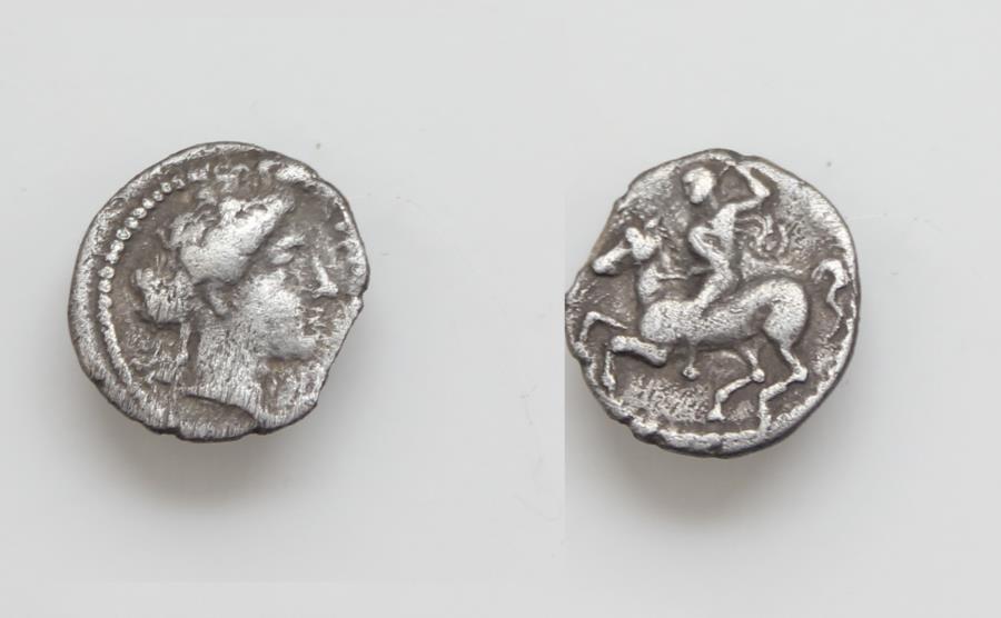 Sicily, Morgantina AR Litra. 339-317 BC. Laureate head of Apollo right ...
