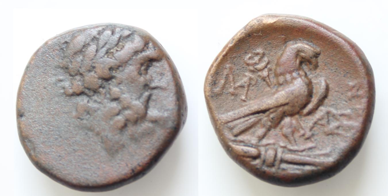 PHRYGIA, Amorion. 2nd-1st centuries BC. Æ 19mm (8.49 g, 1h). Laureate ...