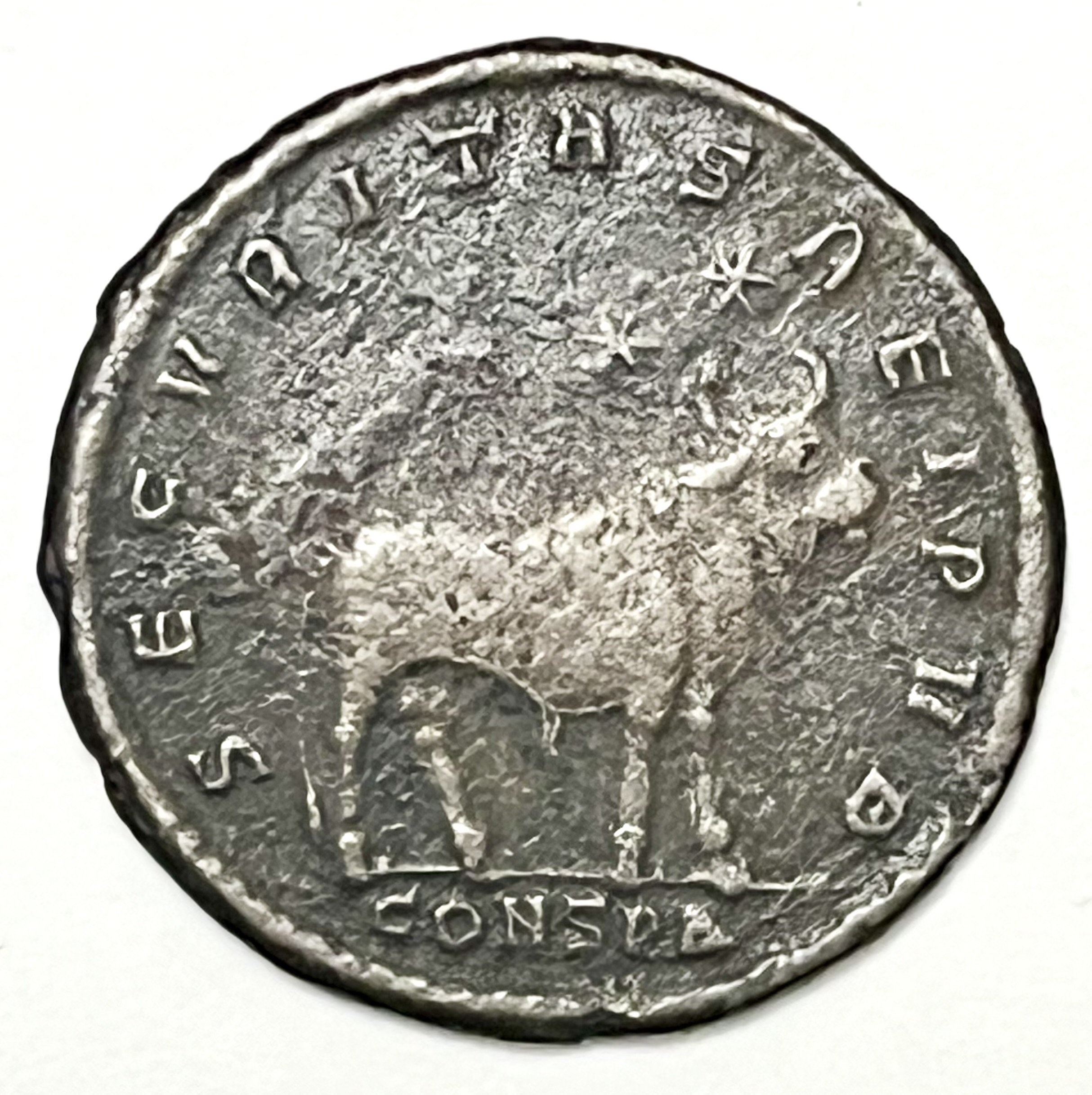 Julian II AE1. Bull. Constantinople mint