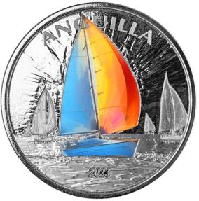 ANGUILLA REGATTA EC8 1 Oz Silver Coin 2$ Eastern Caribbean 2023