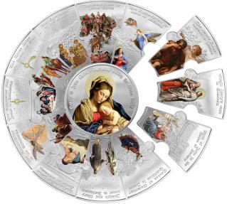 NATIVITY Set 13 Silver Plated Coins 50 Cents Fiji 2022 | Mints