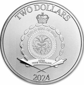 HARLEY QUINN DC Villains 1 Oz Silver Coin 2$ Niue 2024 | Mints