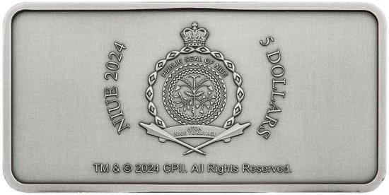 ECTO 1 LICENSE PLATE 2 Oz Silver Coin 5$ Niue 2024 | Mints