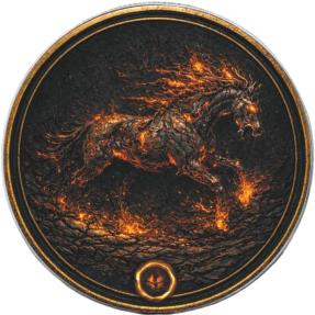 CHAOS Burning Horse Five Horses Of Fire 1 Oz Silver Coin 1 $ USA 2026