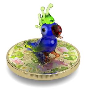 PARROT Murano Glass Maple Leaf 1 Oz Silver Coin 5$ Canada 2022