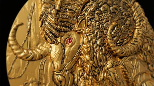 PAN GOD Gods of the Fringe Gilded 2 Oz Silver Coin 2000 Francs Cameroon ...