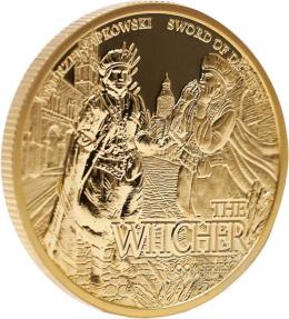 SWORD OF DESTINY The Witcher Book 1 Oz Gold Coin 50$ Niue 2022