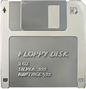 FLOPPY DISK TechStalgic 2 Oz Silver Coin 2$ Niue 2024 | Mints