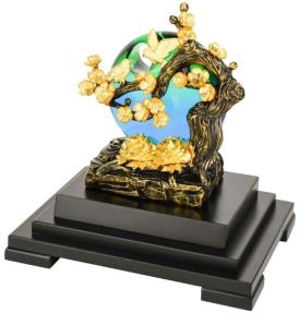 AUSPICIOUS MAGPIE WITH PEONY Miniature Gold Foil Singapore 2024