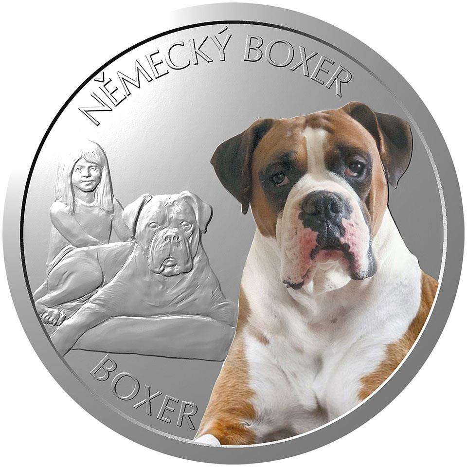 GERMAN BOXER Dog Breeds 1 Oz Silver Coin 1$ Niue 2023 | Mints