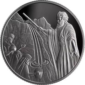 MOSES AND THE ROCK 1 Oz Silver Coin 2 Nis Israel 2022 | Mints