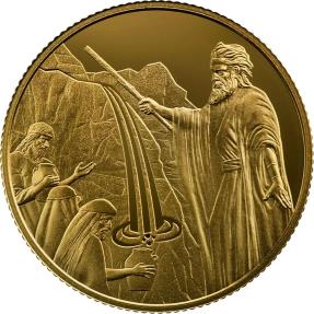 MOSES AND THE ROCK Gold Coin 10 Nis Israel 2022 | Mints