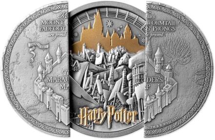 MARAUDER MAP Harry Potter 5 Oz Silver Coin 10$ Samoa 2024 | Mints