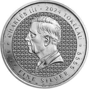 UFO OVER KANAGAWA Terra 1 Oz Silver Coin 5$ Tokelau 2024 | Mints