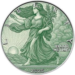 FREEDOM DOLLAR Greenback Liberty 1 Oz Silver Coin 1$ USA 2025