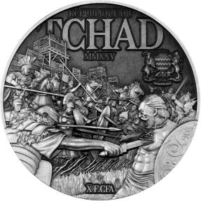 JULIUS CAESAR Masters of War 2 Oz Silver Coin 10000 Francs Chad 2025
