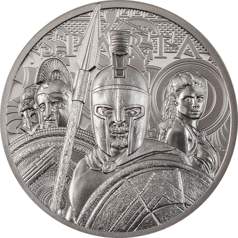 SPARTA 1 Oz Platinum Coin 250$ Cook Islands 2023 | Mints