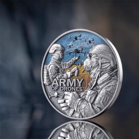 ARMY OF DRONES Guardians of Freedom 2 Oz Silver Coin 2000 Francs ...
