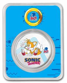 MILES TAILS Hedgehog Sonic Colorized 30th Anniversary 1 Oz Silver Coin ...