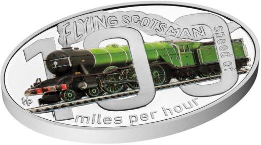 FLYING SCOTSMAN Famous Steam Locomotives 1 Oz Silver Coin 1$ Niue 2024