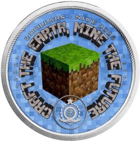 FLAT EARTH Craft the Earth Mine the Future Terra 1 Oz Silver Coin 2 ...