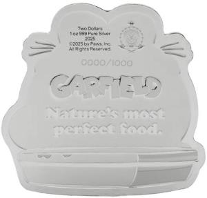 NATURE MOST PERFECT FOOD Garfield 1 Oz Silver Coin 2$ Niue 2025