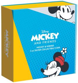 MICKEY AND MINNIE Mickey and Friends 3 Oz Silver Coin 10$ Niue 2023