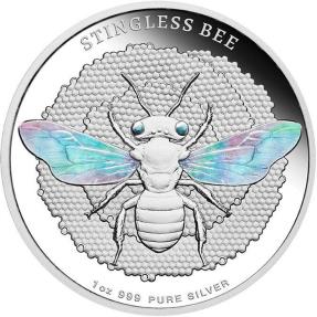 STINGLESS BEE Australian Native Bees 1 Oz Silver Coin 2$ Niue 2026