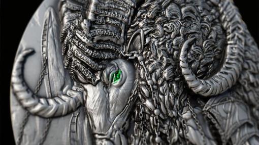 PAN GOD Gods of the Fringe Antiqued 2 Oz Silver Coin 2000 Francs ...