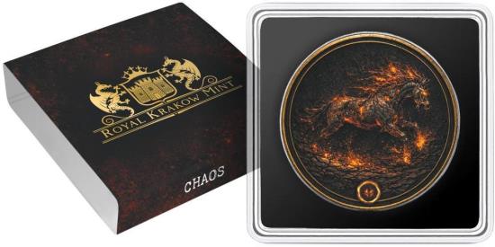 CHAOS Burning Horse Five Horses Of Fire 1 Oz Silver Coin 1 $ USA 2026