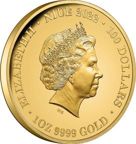 AUSTRALIAN HONEY BEE 200th Anniversary 1 Oz Gold Coin 100$ Niue 2022