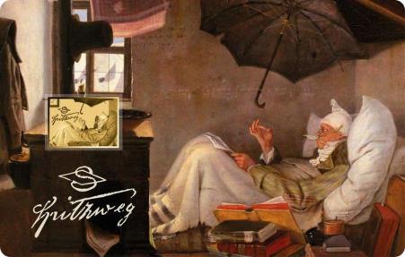 DER ARME POET Carl Spitzweg 1/1000 Oz Gold Coin 3000 Francs Chad