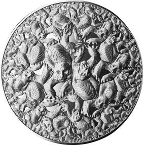 TIGER Algorithm Domed 2 Oz Silver Coin 5$ Niue 2022 | Mints