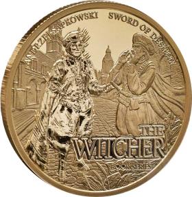 SWORD OF DESTINY The Witcher Book 1 Oz Gold Coin 50$ Niue 2022