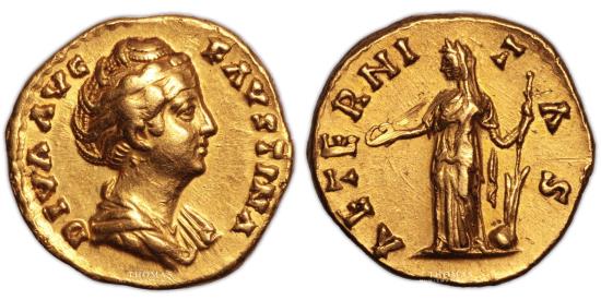 Faustina Senior Gold aureus - Roma - Old collection | Roman Imperial Coins